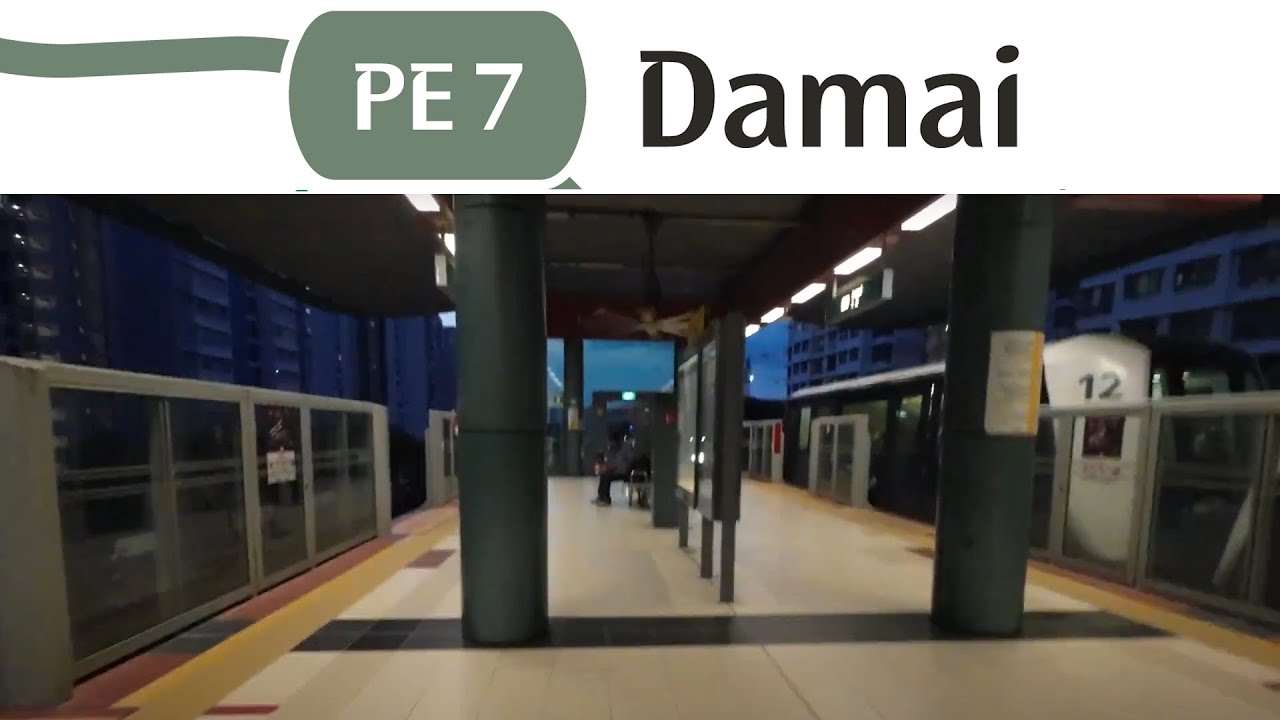 PE7 Damai LRT Station: Platforms to Exit | Singapore Walking Tour - YouTube