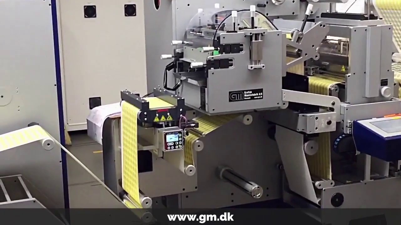 GM Mini в тандем с високоскоростна мастилено-струйна преса Sreen - YouTube