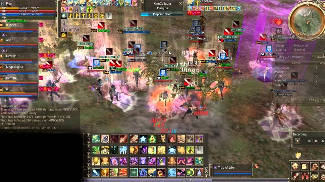 Lineage 2 Official Goddard Castle Siege - YouTube