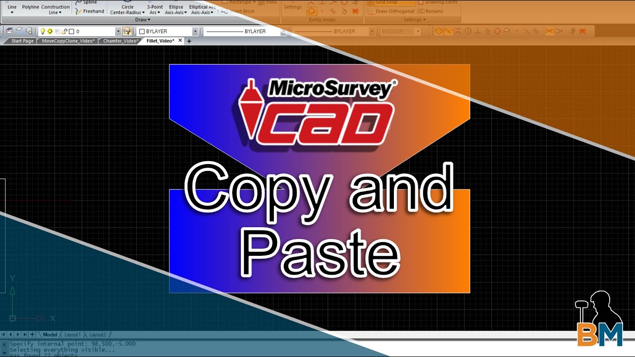 MicroSurvey CAD How to: Copy and Paste | Bench Mark - YouTube