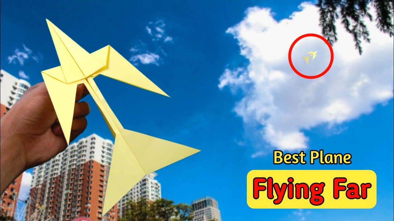 How to fold paper airplane fly far - best paper airplane - YouTube