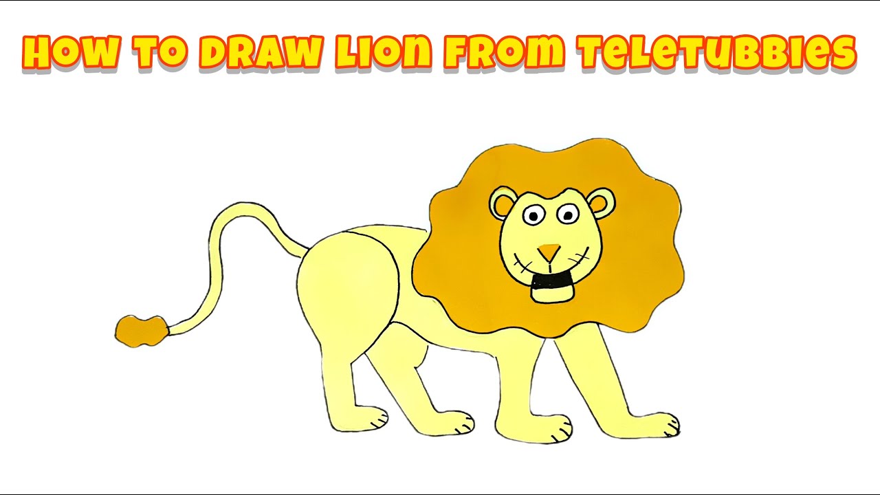How to Draw the Scary Lion (With Big, Scary Teeth) From Teletubbies ...