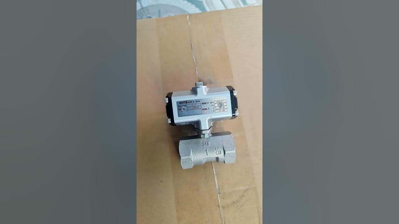 van bi inox 1 mảnh điều khiển khí nén, nhãn hiệu Kitz Nhật Bản #machine #pneumaticvalve - YouTube