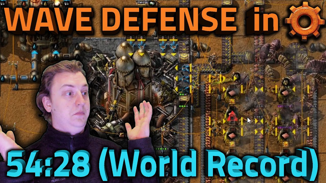 Factorio "Wave Defense" Speedrun in 54:28 [Former World Record] - YouTube