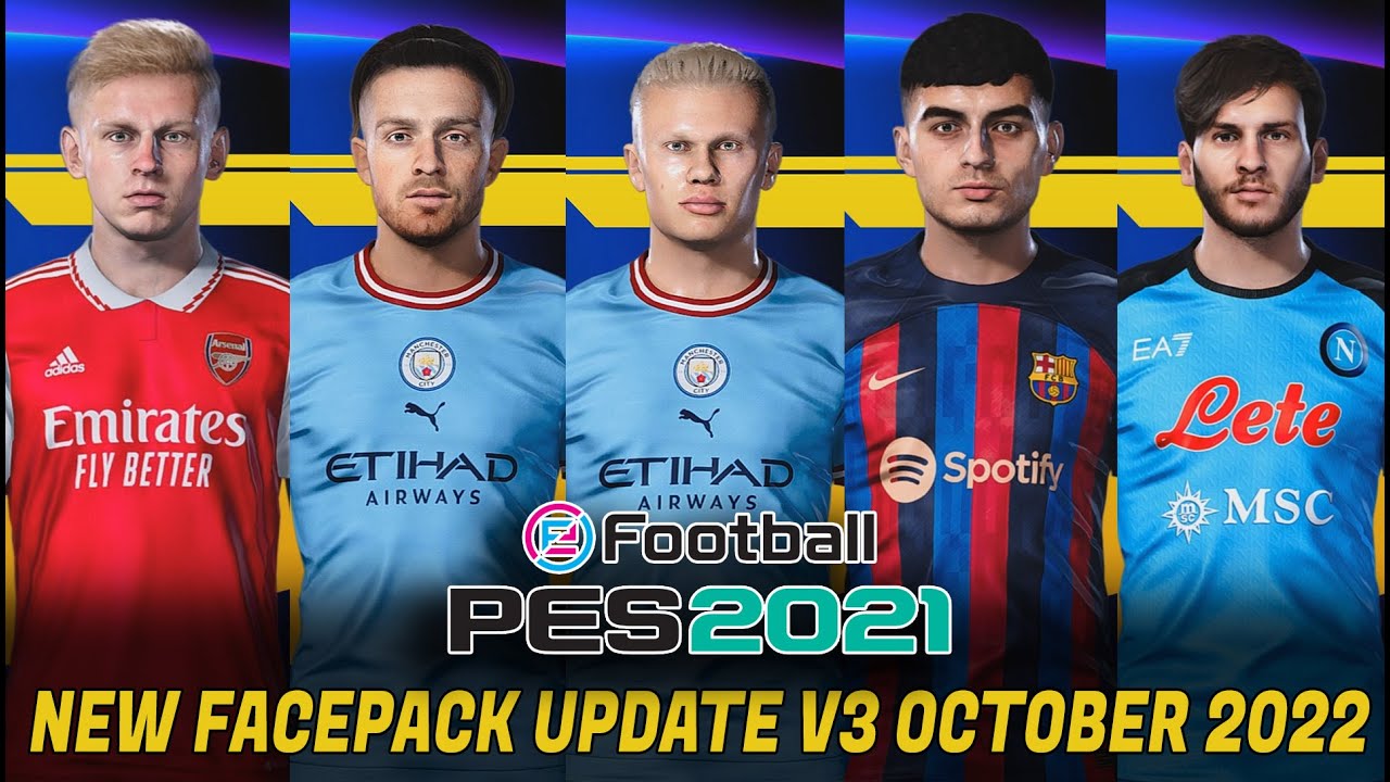 PES 2021 NEW FACEPACK UPDATE V3 OCTOBER 2022 - YouTube