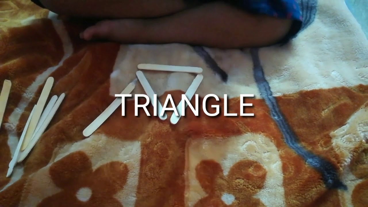 Learning shapes using popsicle sticks | triangle | square | diamond ...