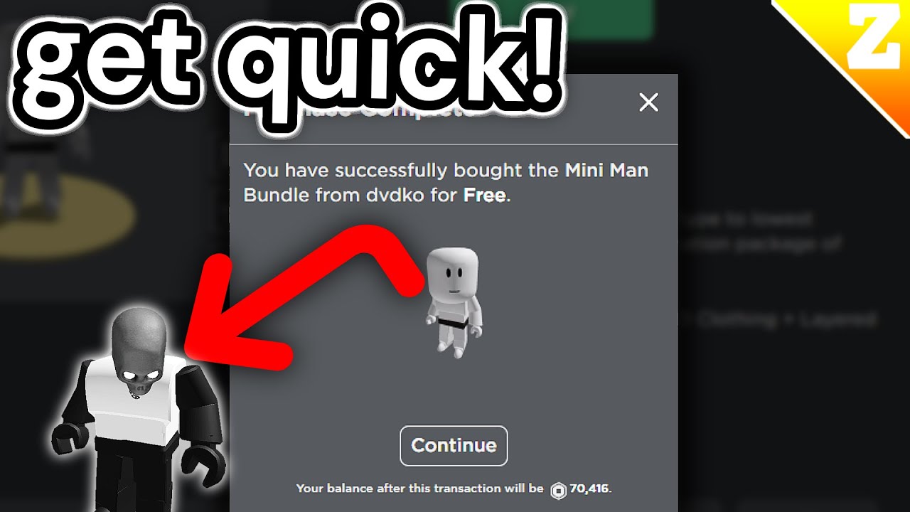 How To GET The NEW FREE MINI MAN BUNDLE in Roblox! GET QUICK! - YouTube