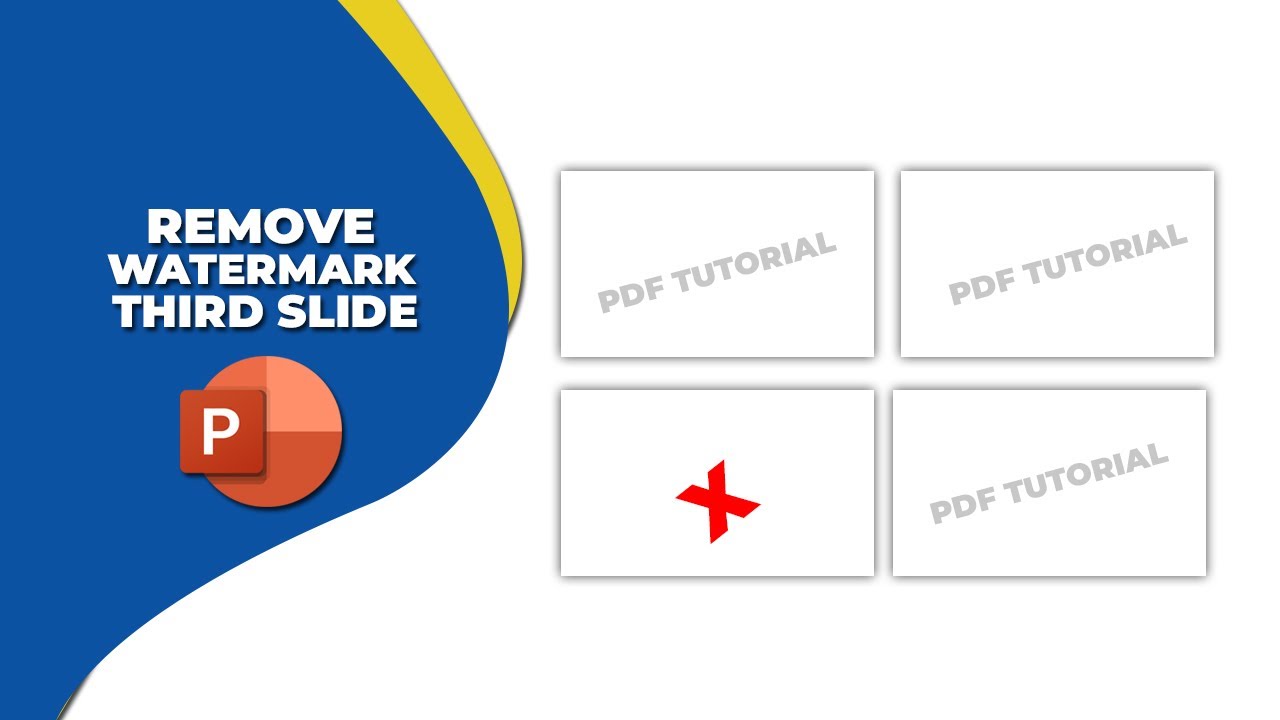 How to remove watermark from third slide in PowerPoint - YouTube