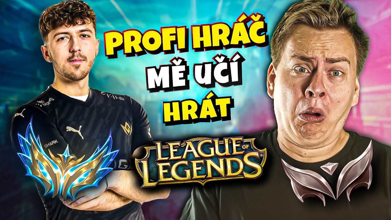 Profesionální hráč mě učí hrát LOLko - YouTube
