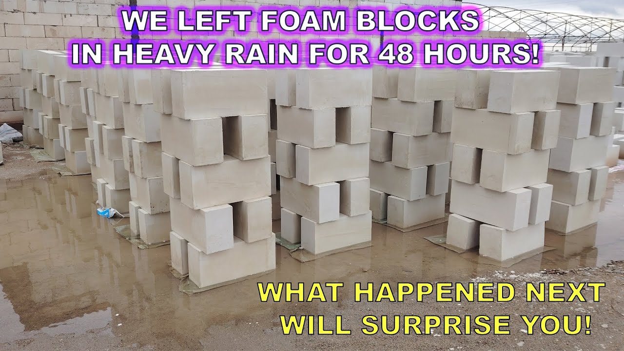 WE LEFT FOAM BLOCKS IN HEAVY RAIN FOR 48 HOURS! WHAT HAPPENED NEXT WILL ...