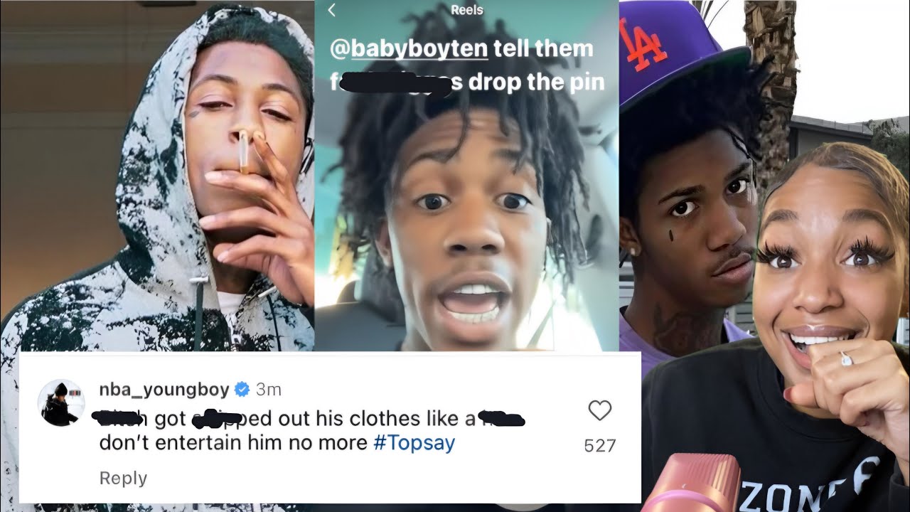 YB Responded 😳 BbyLon Reacts to NBA YoungBoy 4KT Members Catch Li Rye ...