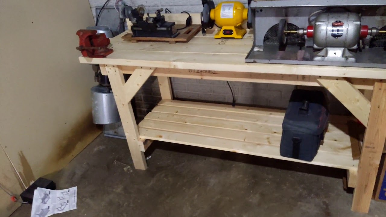 Workbench built for the shop! - YouTube