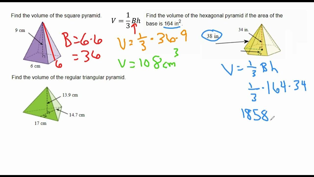 Volume of Pyramids and Cones Part 2 - YouTube