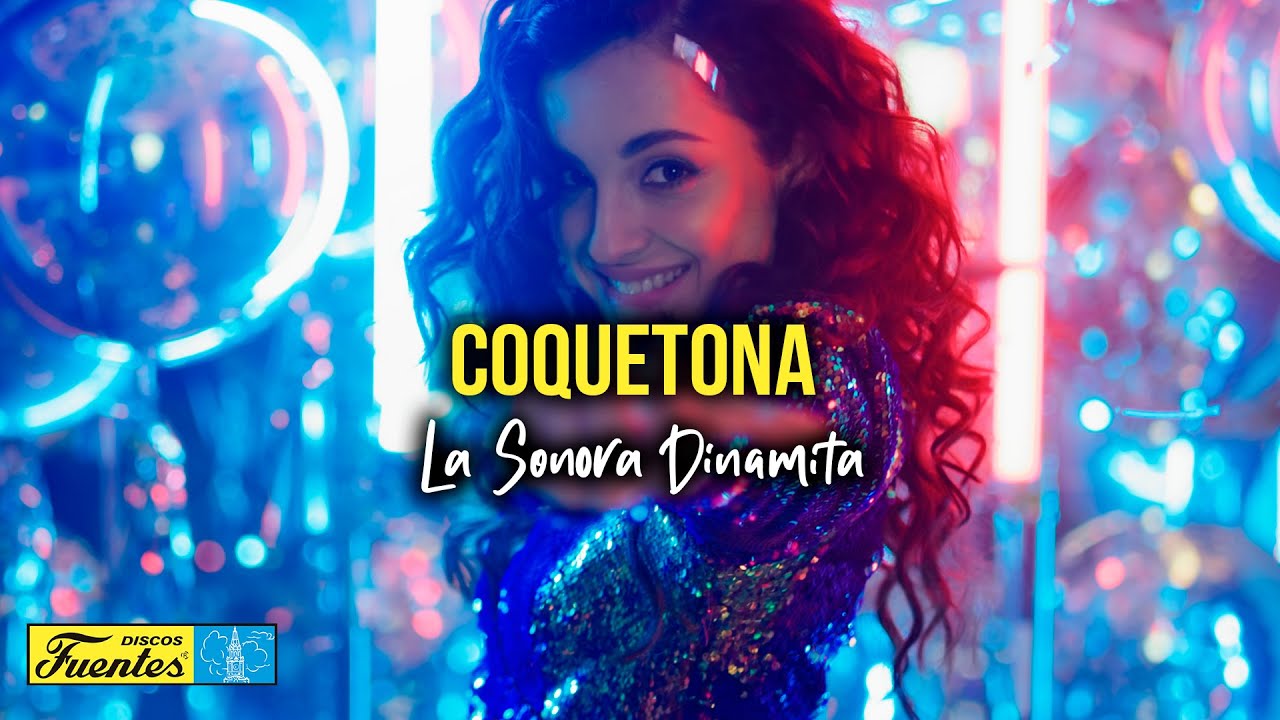 Coquetona - La Sonora Dinamita & Lucho Argaín (Video letra) - YouTube