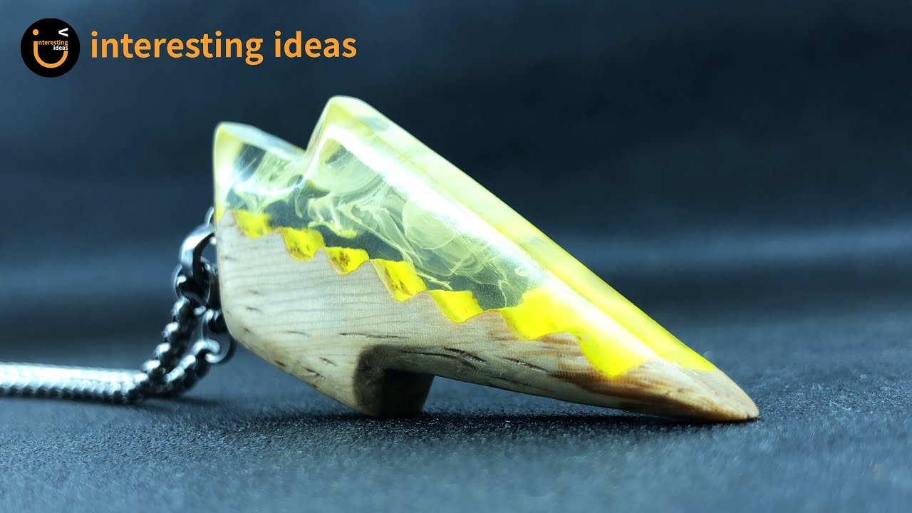 Resin art Amazing Iced Lightning Bolt Pendant Necklace jewelry/epoxy ...