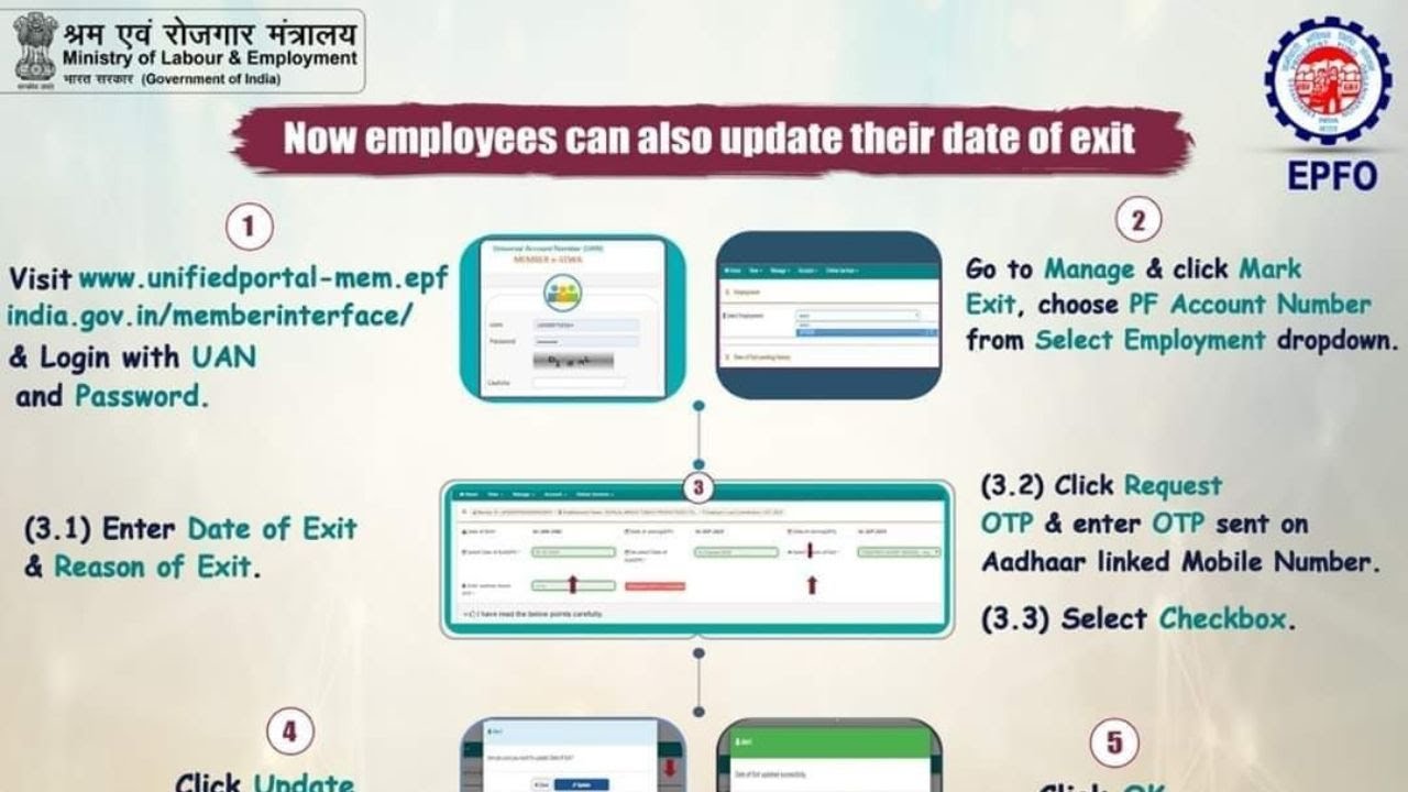 How To Update Last Working Day In EPF. How To Do Mark Exit from ...