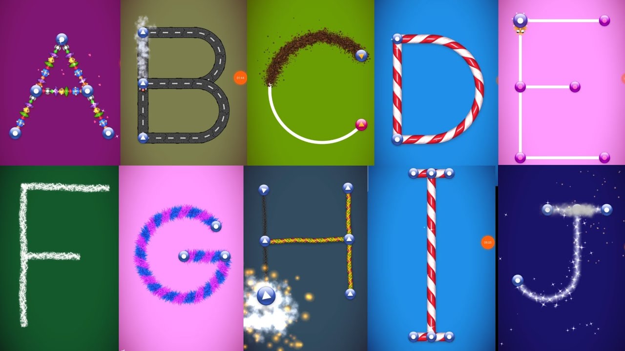 Letter School Alphabet A to Z Drawing Writing Alphabets Tracing the ...