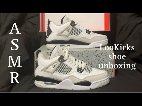 ASMR LooKicks retro 4 shoe package unboxing - YouTube