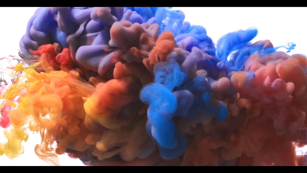 Inks in water, color abstract explosion - Royalty free stock video HD ...