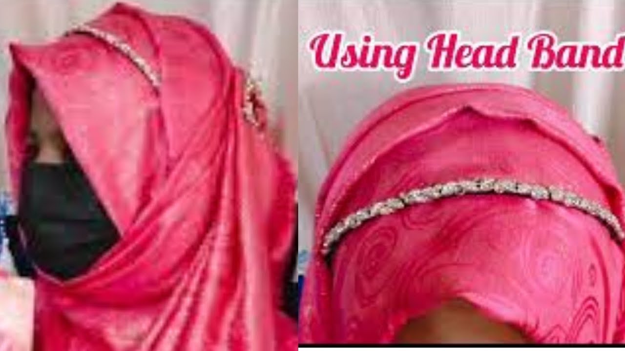 Head band Hijab Style | Easy Hijab Style for party | Simple Hijab style ...