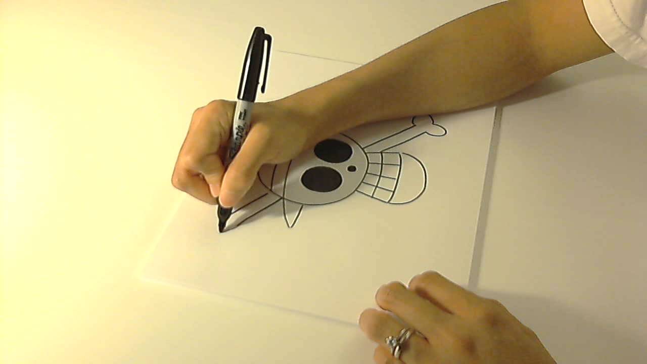 Drawing Luffy's Jolly Roger - YouTube