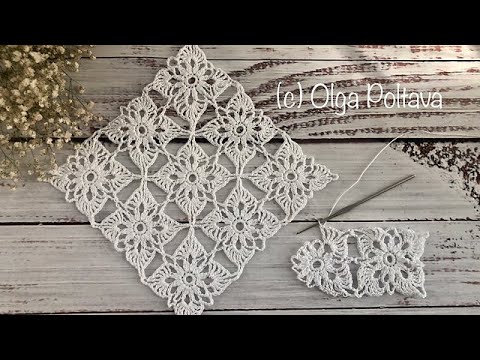 Crochet Stunning Lacy Motifs + Join As You Go! Easy crochet tutorial