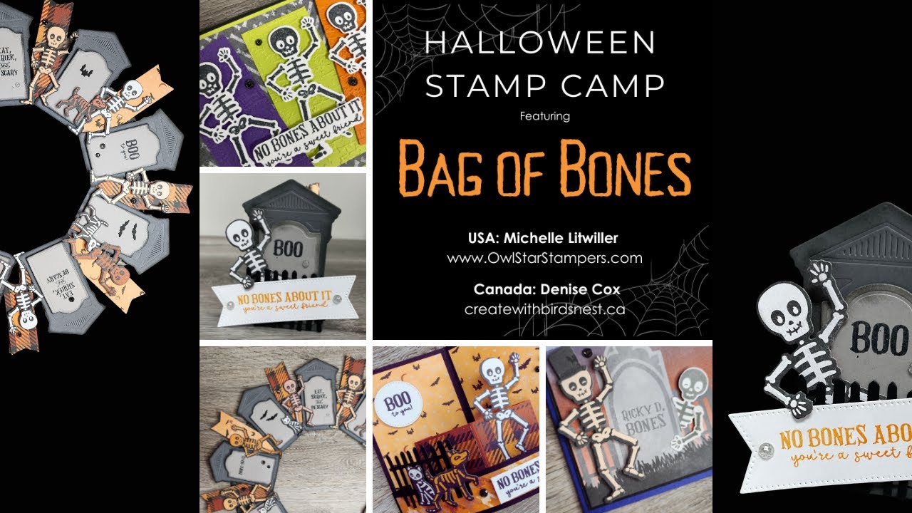 Bag of Bones Halloween Stamp Camp - YouTube