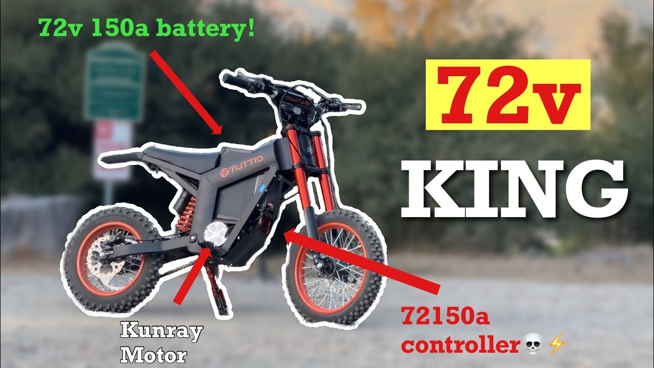 72v 10,000watt Tuttio soliel 01 e-dirt bike upgrade step by step! - YouTube