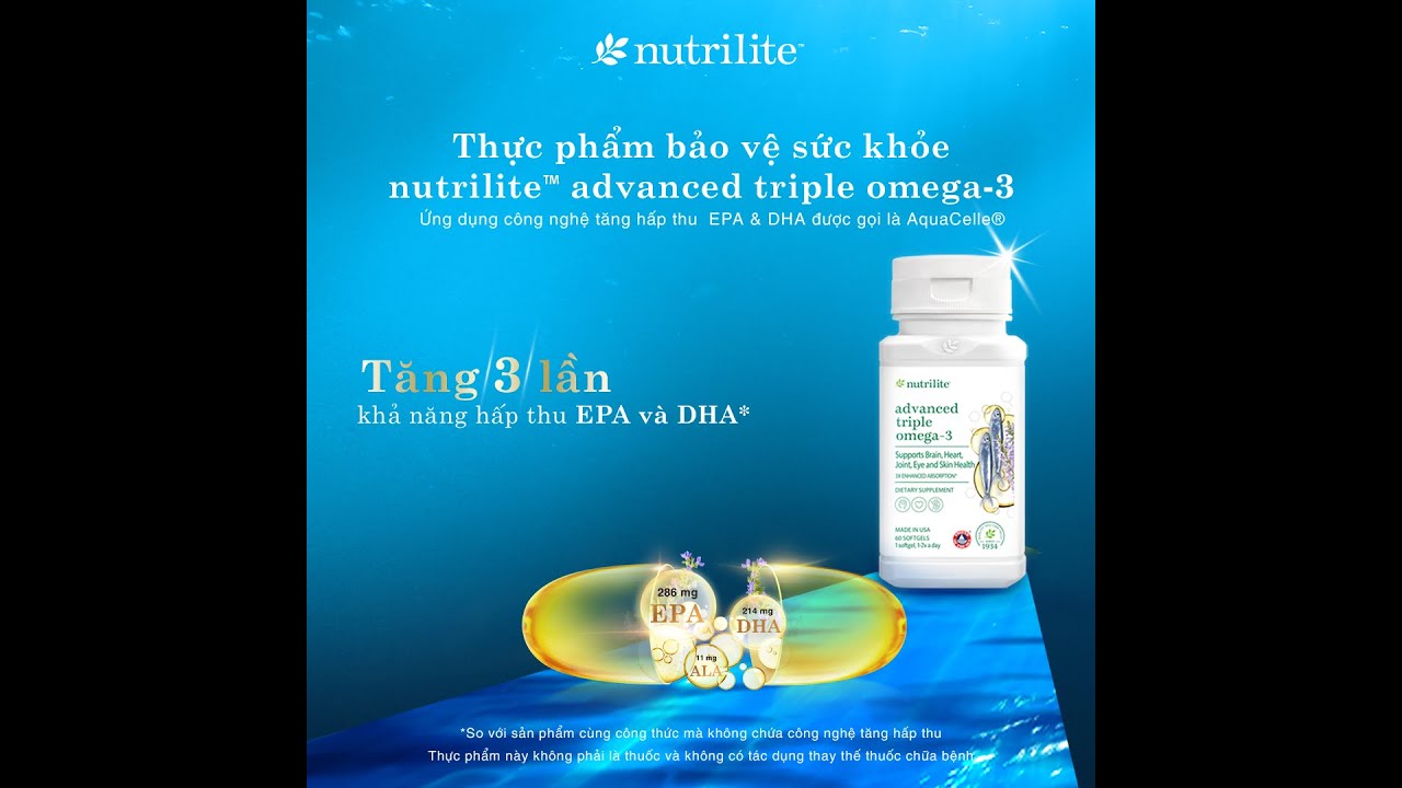 Nutrilite™ advanced triple omega-3 giúp cung cấp hàm lượng cao các ...