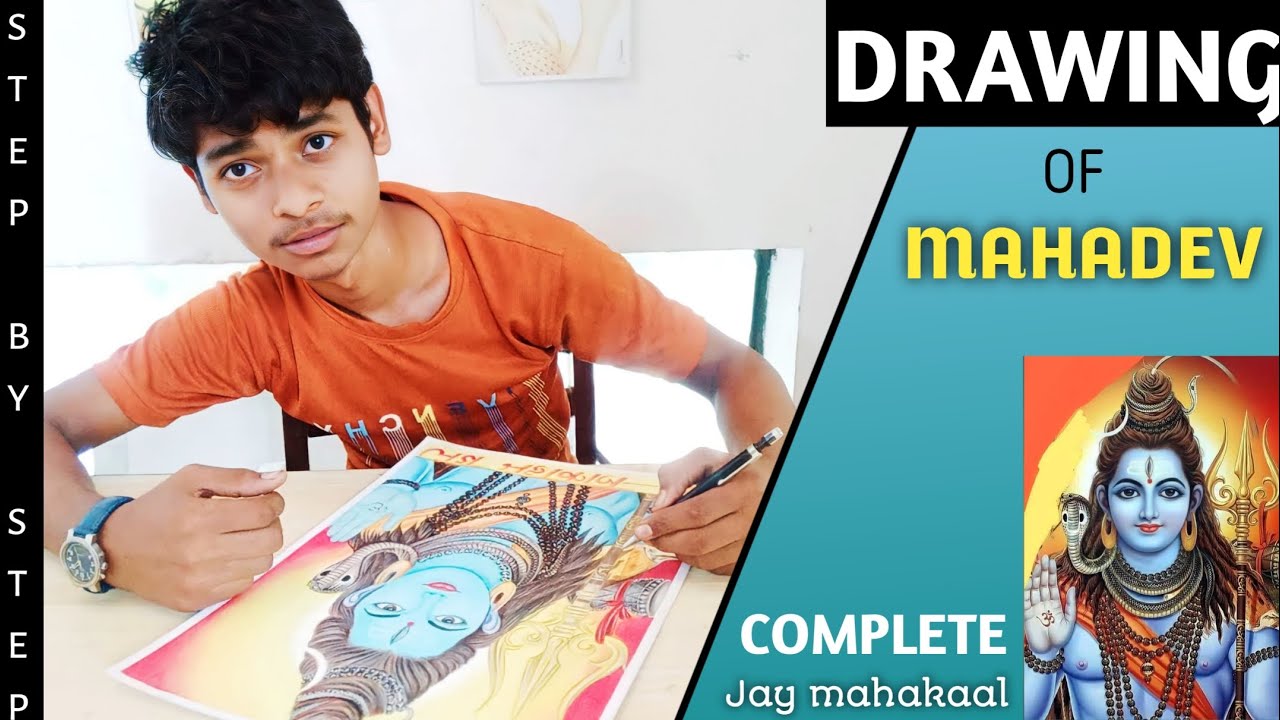 Mahadev Drawing / Tutorial 😍 Step By Step 😱 - YouTube