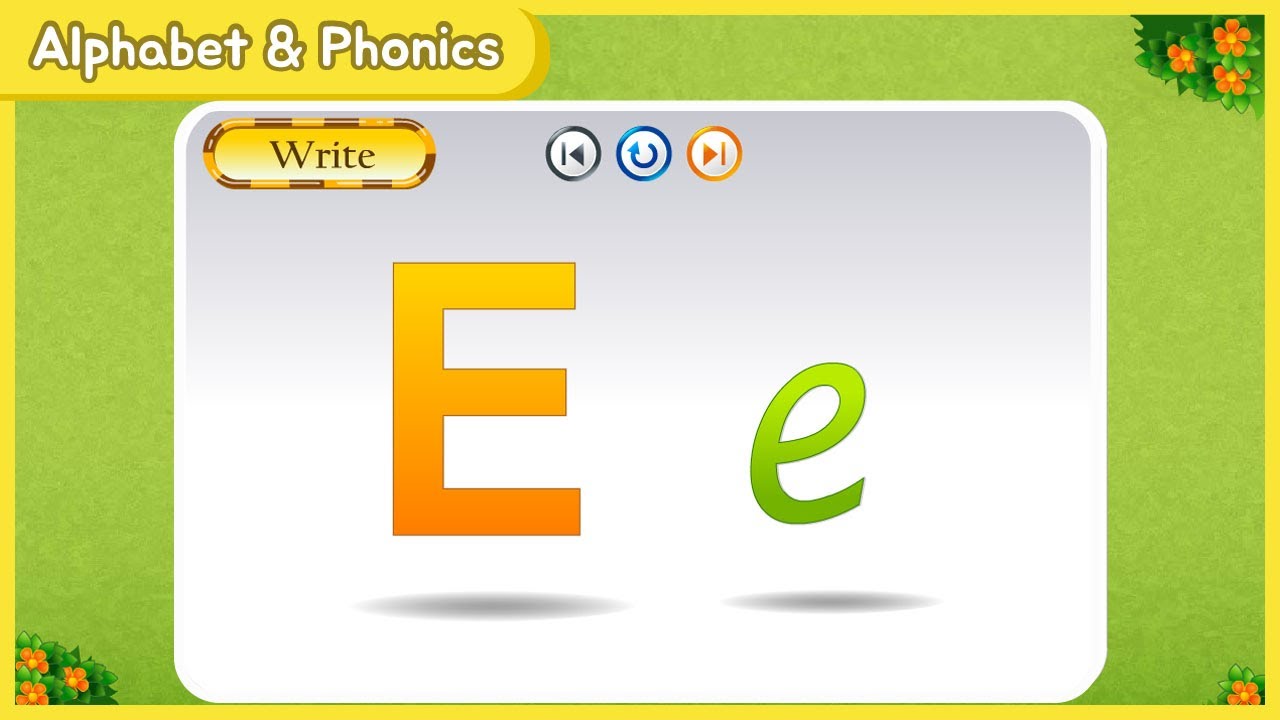 Alphabet - E, eㅣPhonicsㅣBasic Englishㅣ기초영어ㅣ알파벳ㅣ파닉스 - YouTube