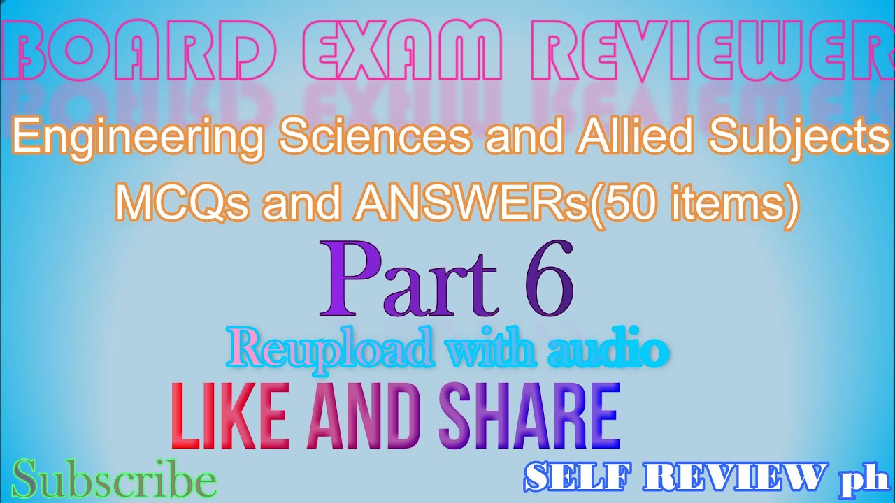 REE Board Exam Reviewer (ESAS Part 6 Reupload) : 50 - Items ...