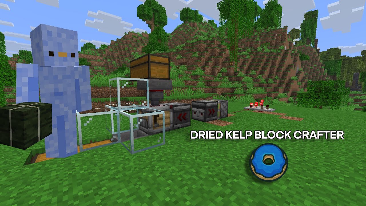 Automatic dried kelp block crafter (Donut smp) - YouTube