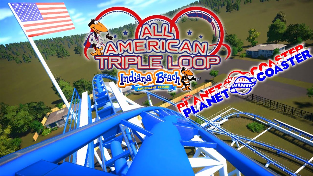 All American Triple Loop POV - Indiana Beach (Planet Coaster) - YouTube