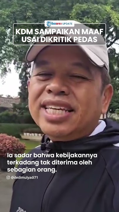 Dedi Mulyadi Minta Maaf Usai Dapat Kritikan Pedas dari Pengacara dan Ormas: Terima Masukan ...