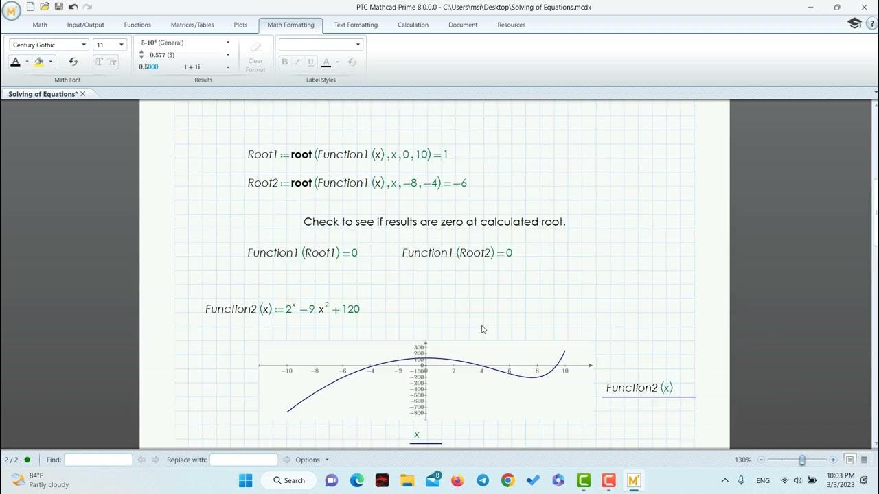 Basic Equation Solving Using Root Polyroots and Solve Block in Mathcad ...