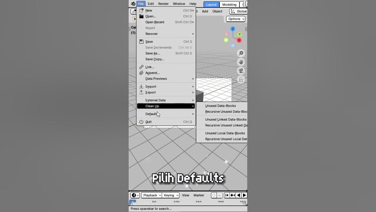 Blender Trick#5 - Mereset Pengaturan di Blender #3dblender #blendertutorial #tricks #blender ...