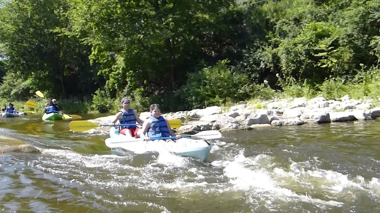 Kayaking through "The Cascades" on the Huron River - YouTube