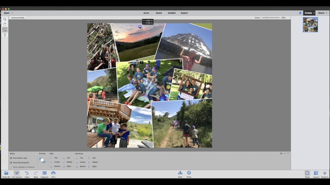 Photoshop Elements Photo Collage - YouTube
