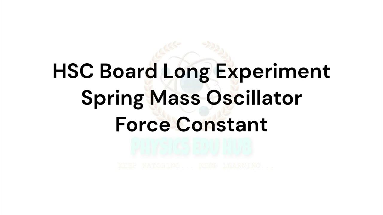 Spring mass oscillator experiment class 12 | Spring mass system | Spring mass oscillator ...