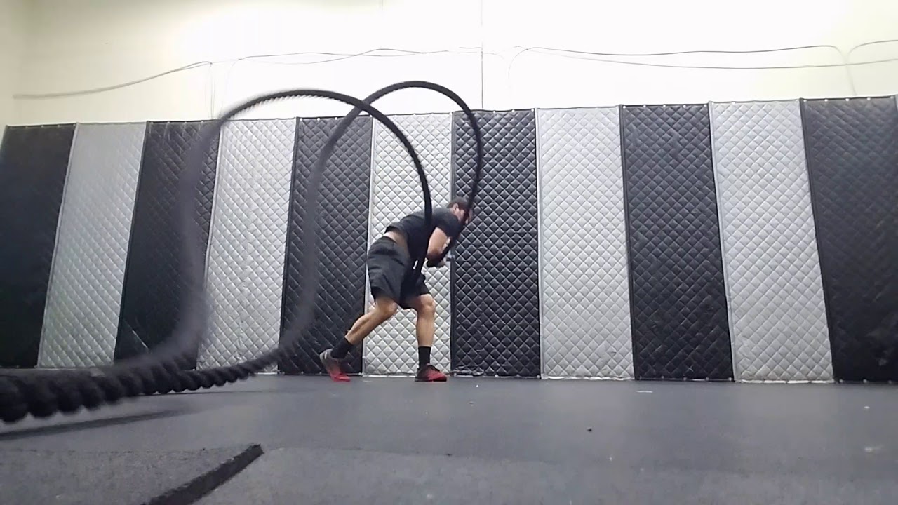 Battle rope (rotational slam) - YouTube
