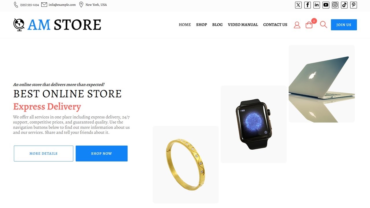 AmStore: The Best WordPress Theme for eCommerce and Online Store - YouTube