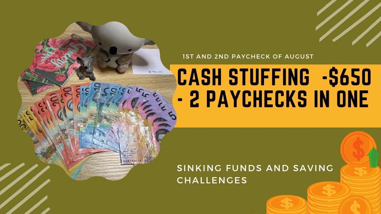 Cash Stuffing $650 two pay checks in one. - YouTube