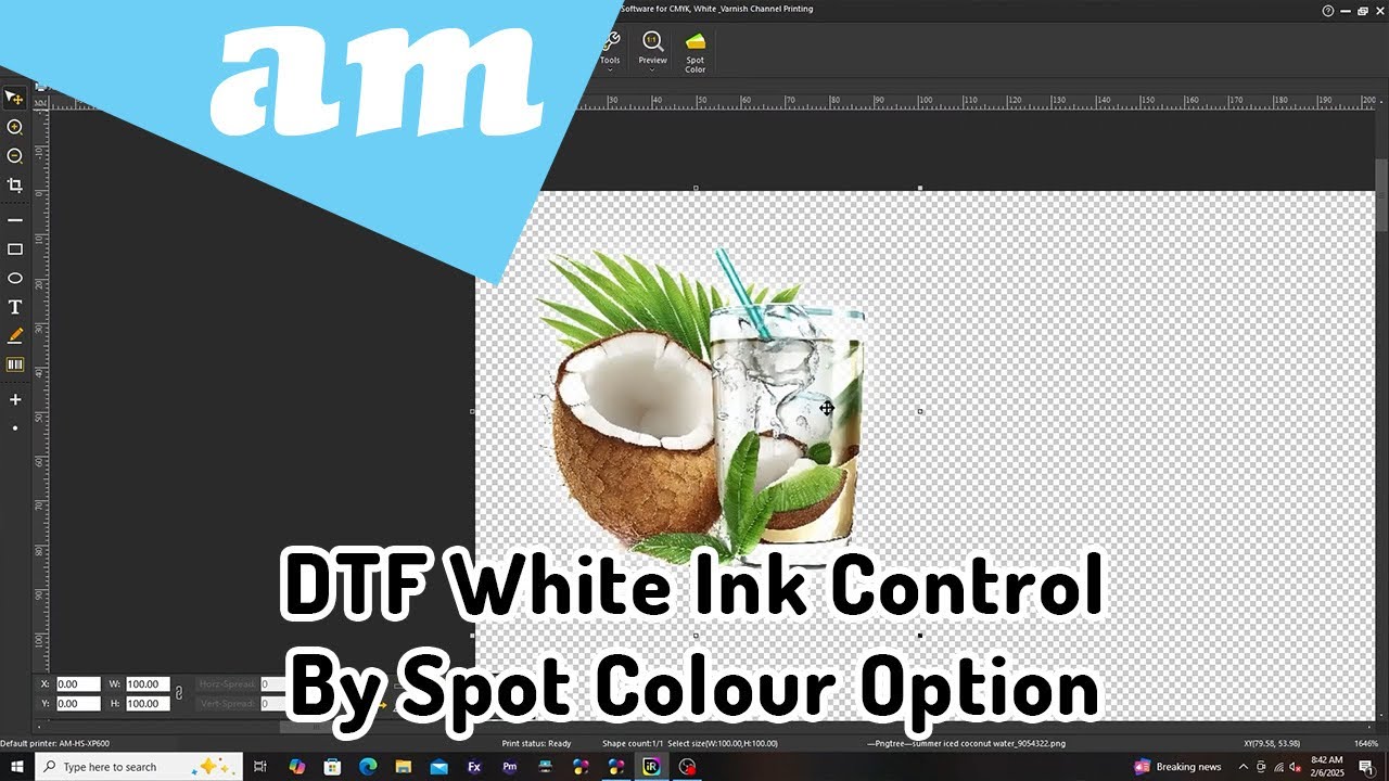DTF White Ink Control By Spot Colour Option in InkRIP Software, DTF ...