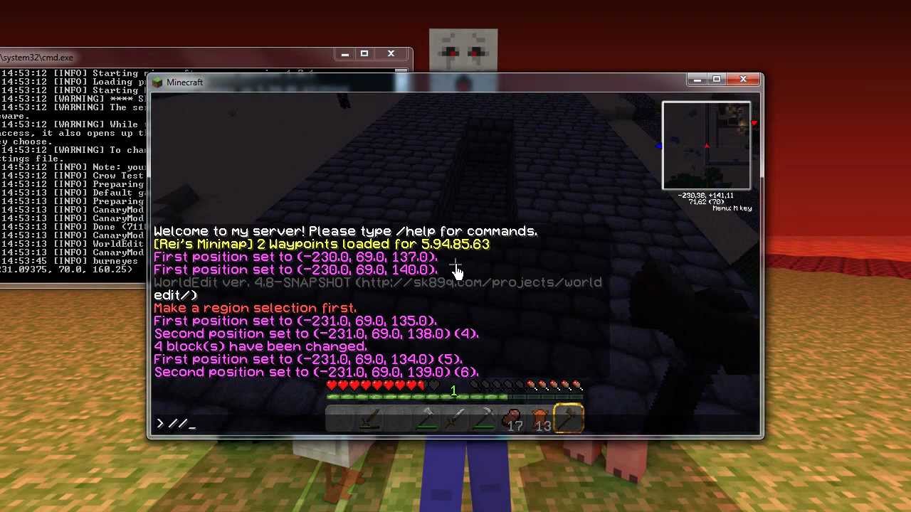 Minecraft 1.0.0 WorldEdit Canary Mod Tutorial [HD] - YouTube