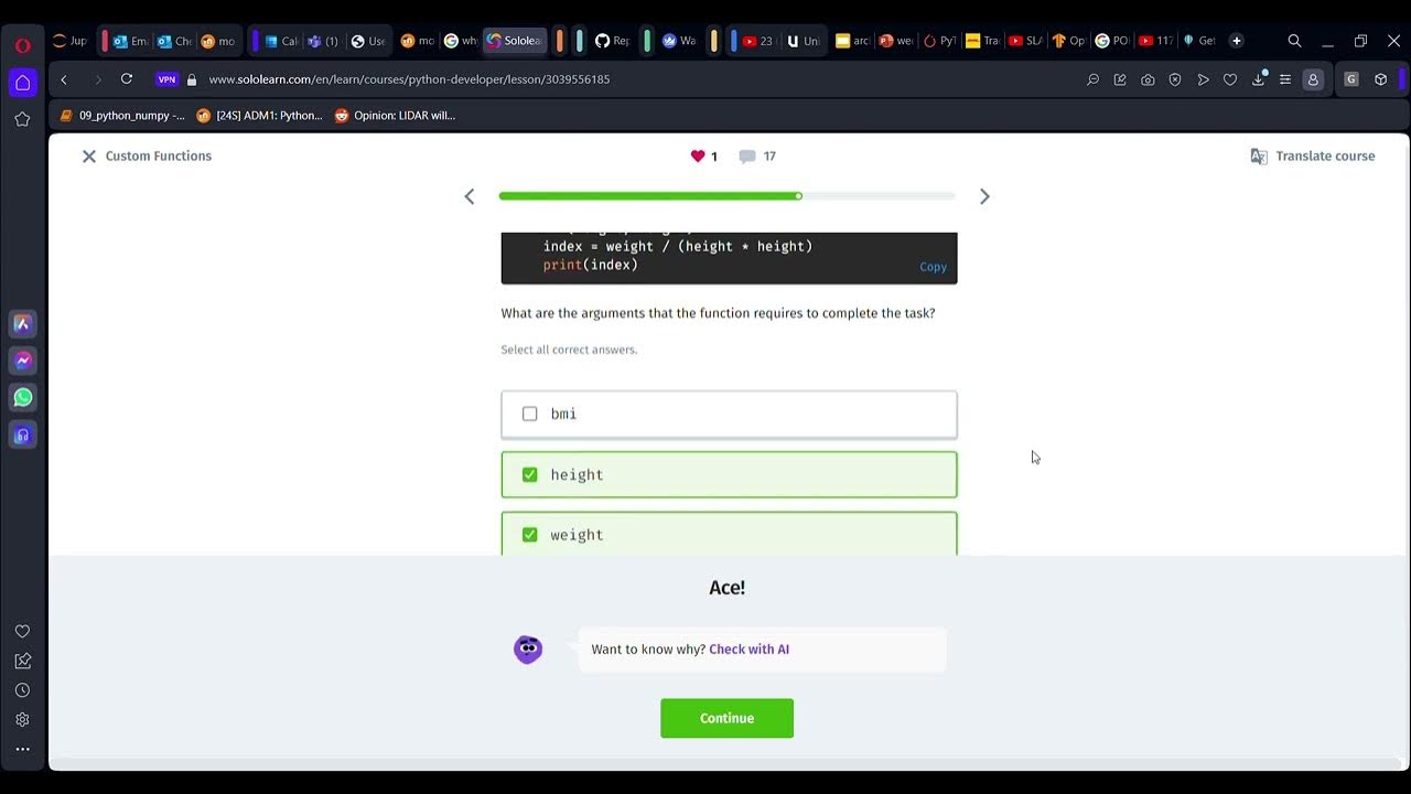 45 Custom Functions | Python Developer | Sololearn - YouTube
