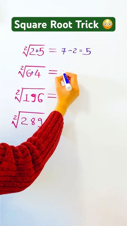 How To Calculate Square Root Fast?💯 Il Square Root Trick to Remember Perfect Square #squareroot ...