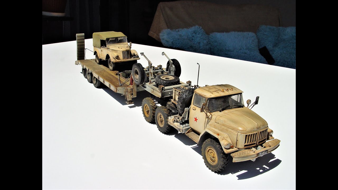 ZIL 131 ICM 35515; Trumpeter 00201 50T Tank Transporter; GAZ G9 BRONCO ...