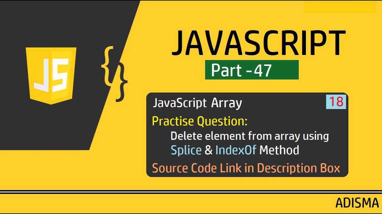 Delete Element From Array Using Splice IndexOf Method Tutorial For delete-element-from-array-using-splice-indexof-method-tutorial-for