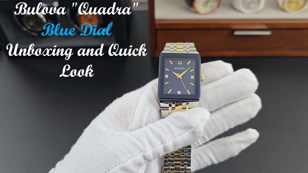 Bulova "Quadra" 98D154, Diamond Blue Dial, Unboxing and Quick Look ...